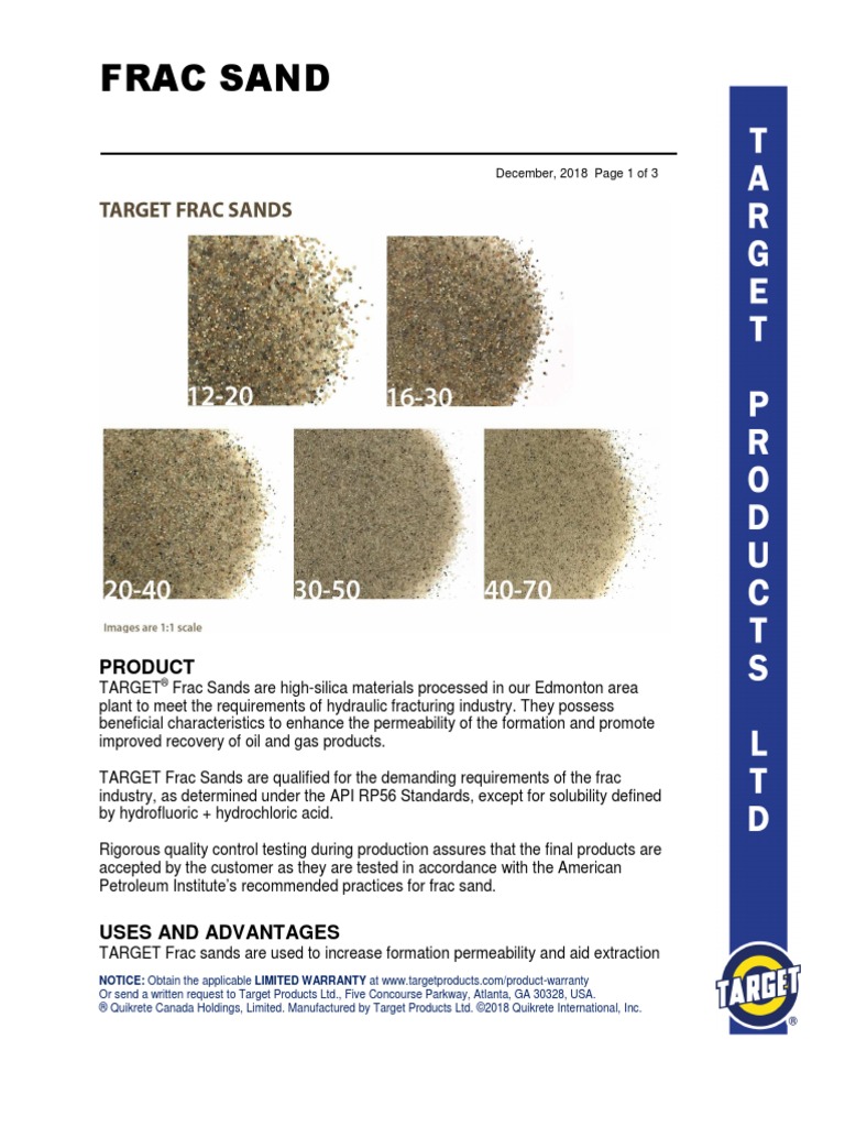 Frac Sand | PDF | Sand | Petroleum