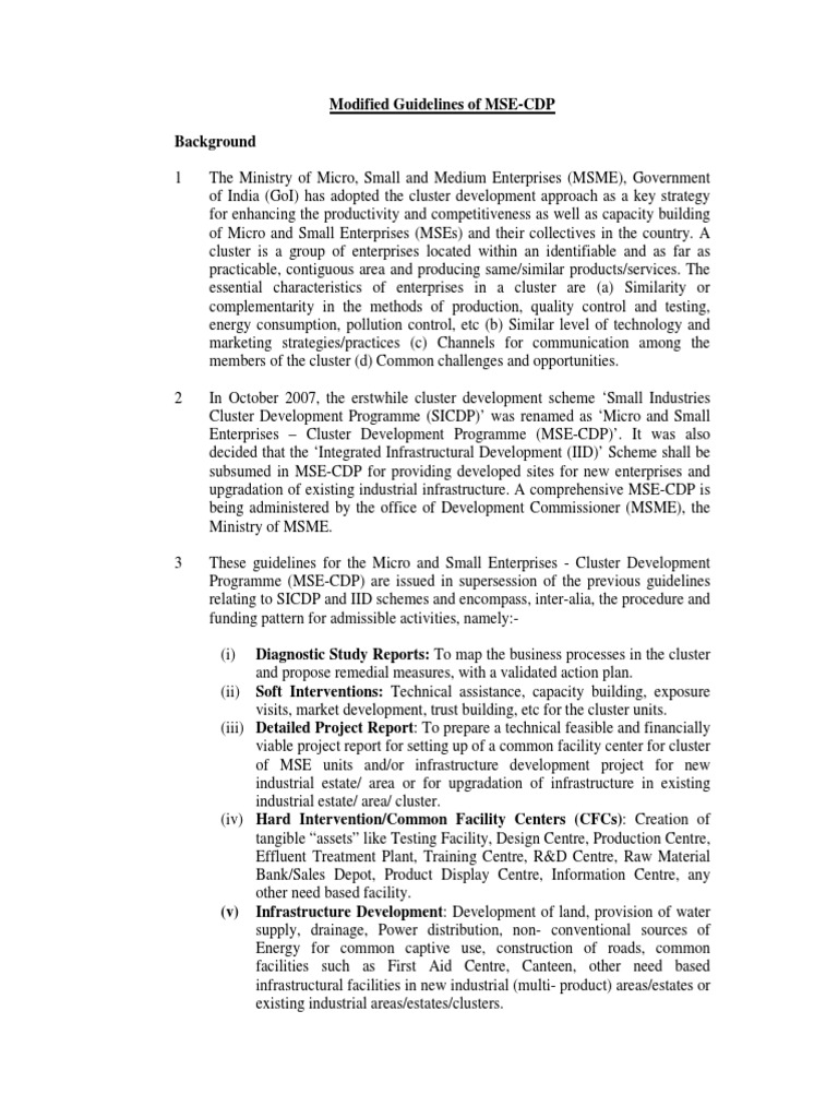 MSE-CDP Revised Guidelines Overview | PDF | Economies | Business