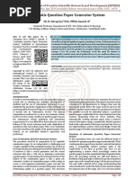 Automatic Question Paper Generator System | PDF