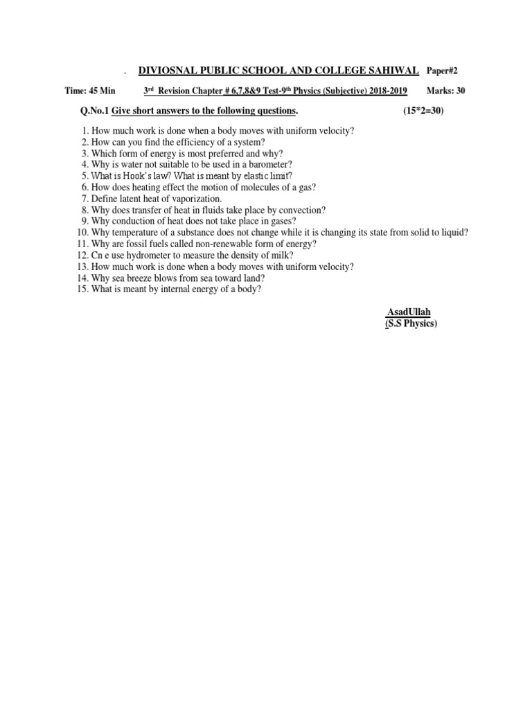3rd Revision 9th Paper 2 | PDF | Heat | Heat Transfer