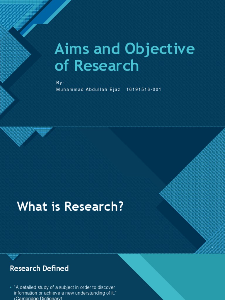 Research Objectives and Their Importance | PDF | Scientific Method ...