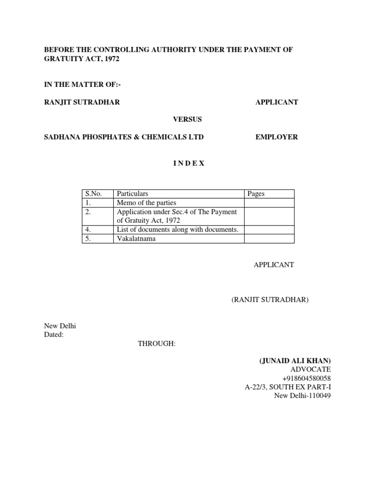 Payment of Gratuity Act | PDF