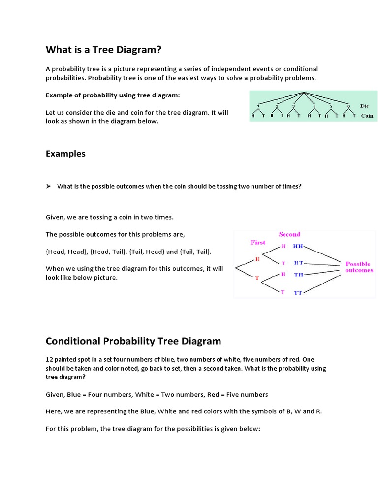 What Is A Tree Diagram?: Examples | PDF