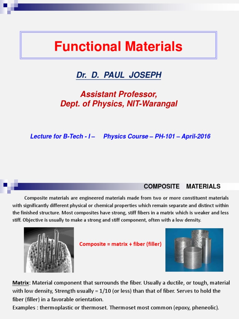 Examples of Functional Composite Materials | PDF | Composite Material ...
