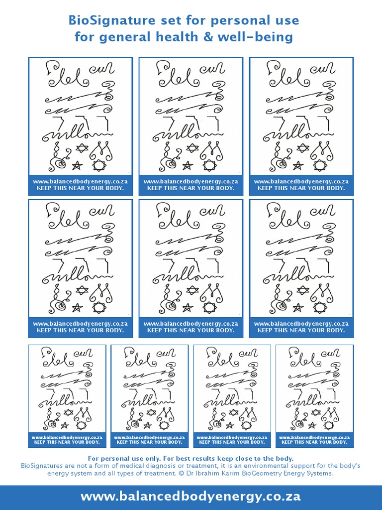 Biosignatures For Balance | PDF