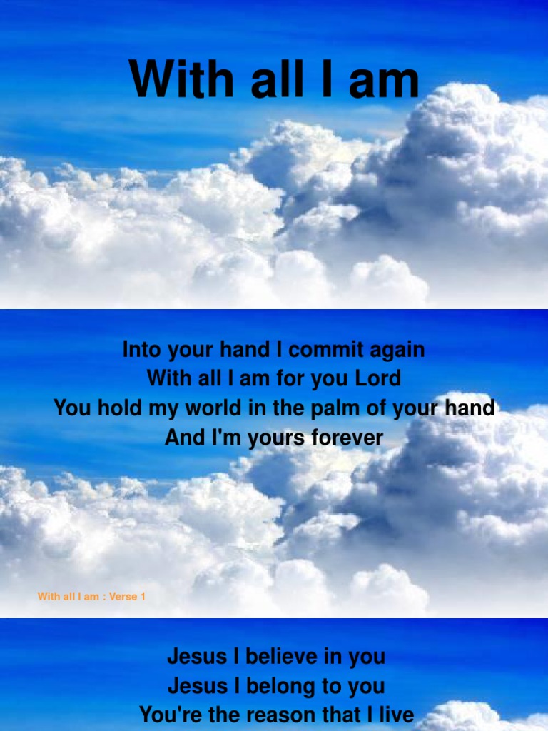 With All I Am: A Worship Anthem | PDF | Language Arts & Discipline ...