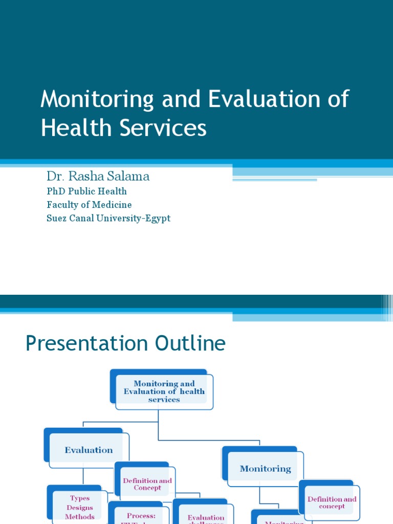 Monitoring and Evaluation of Health Services: Dr. Rasha Salama | PDF ...