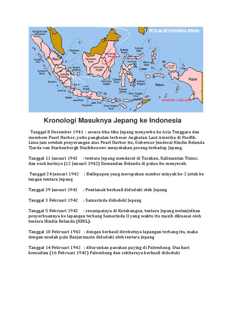 Kronologi Masuknya Jepang Ke Indonesia | PDF | Perjalanan