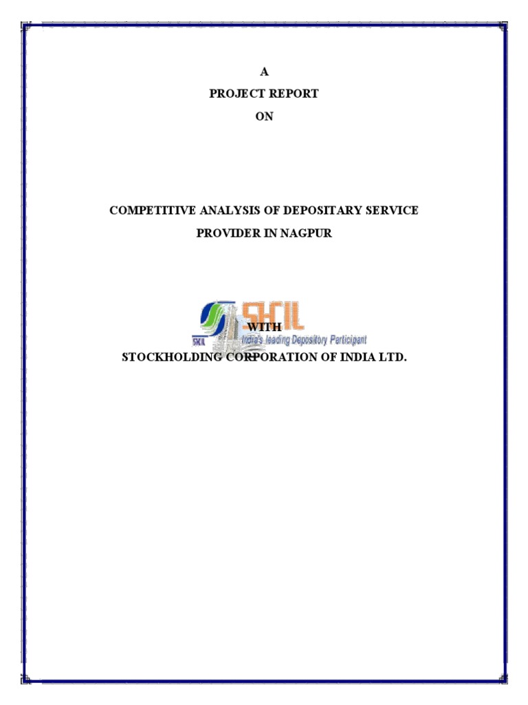 Competitive Analysis of SHCIL Services | PDF | Securities (Finance ...