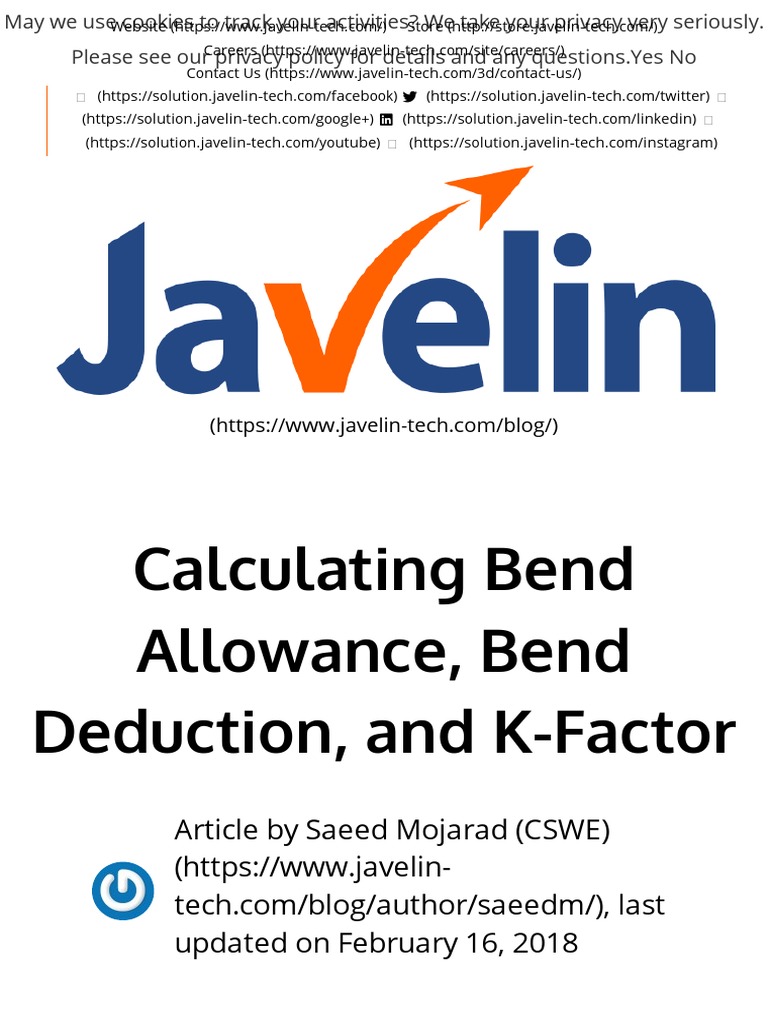 Calculating Bend Allowance, Bend Deduction, And K-Factor