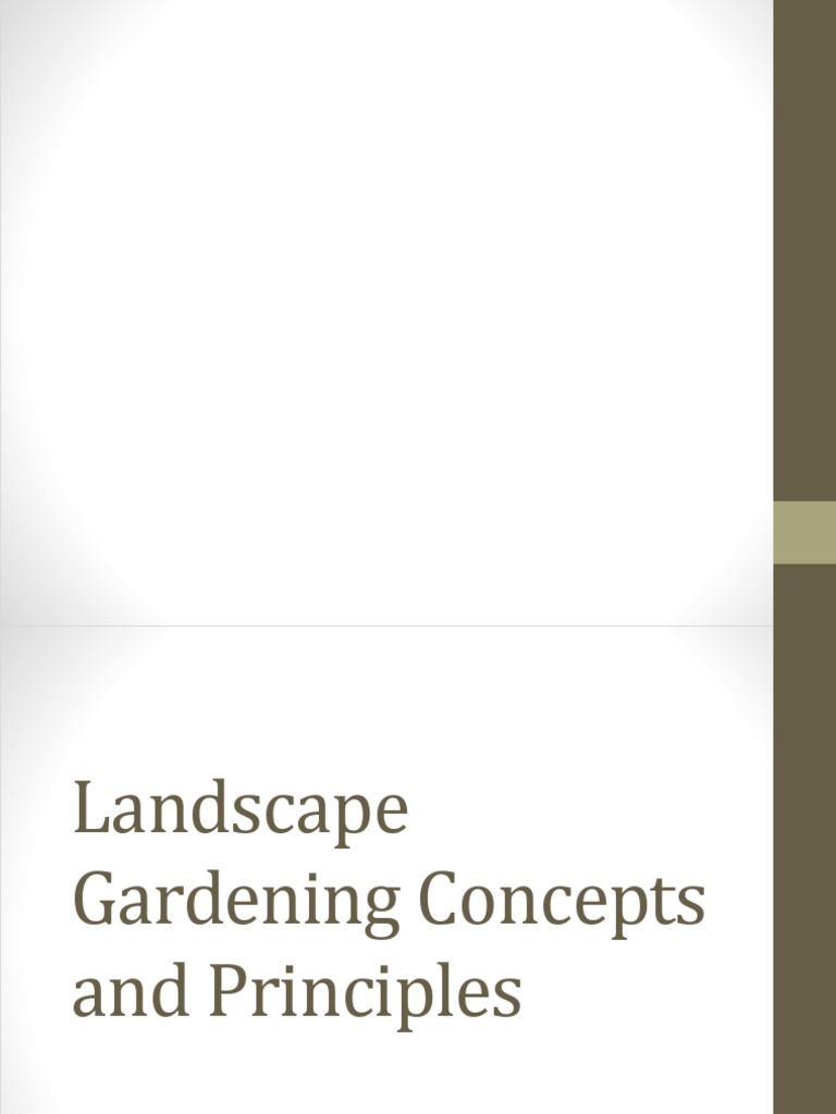Landscape Design Concepts and Principles | PDF | Shape | Gardens