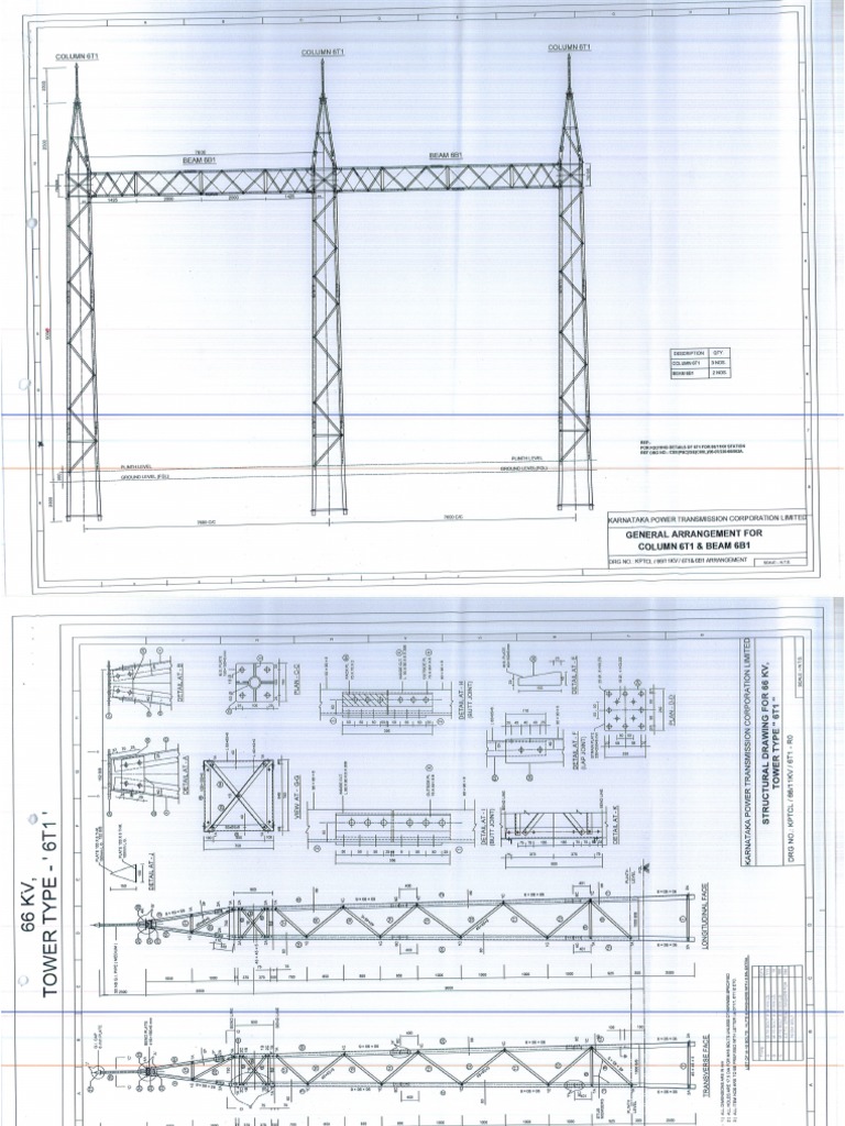 66 KV Structure Design | PDF