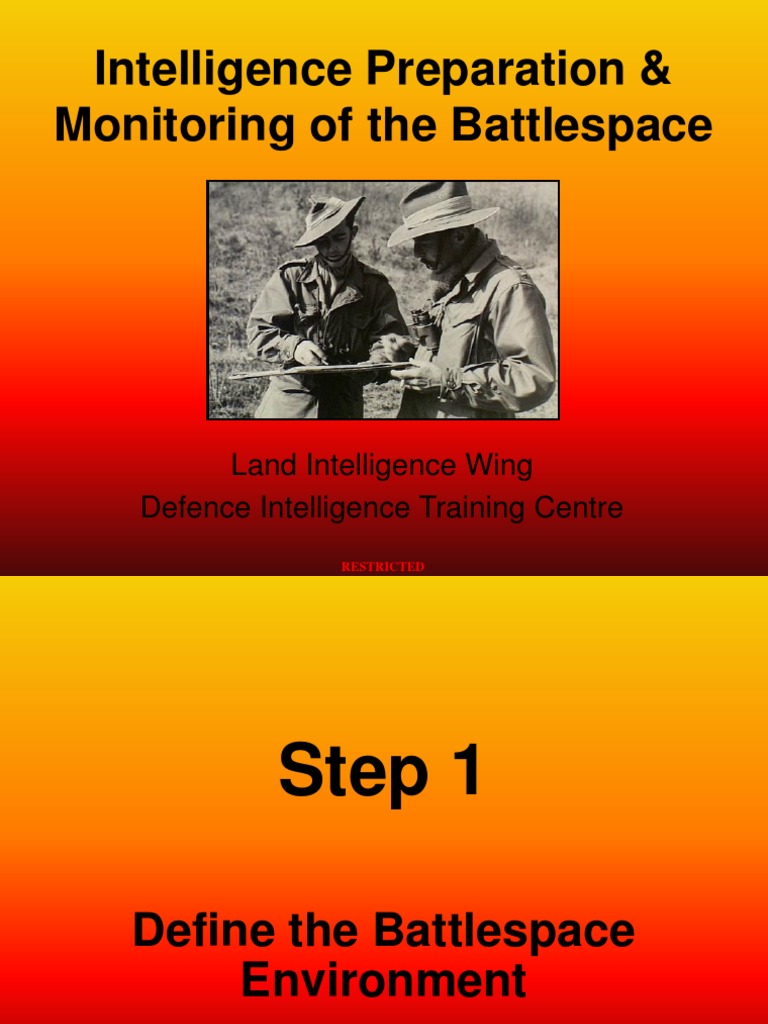 Intelligence Preparation & Monitoring of The Battlespace: Land ...