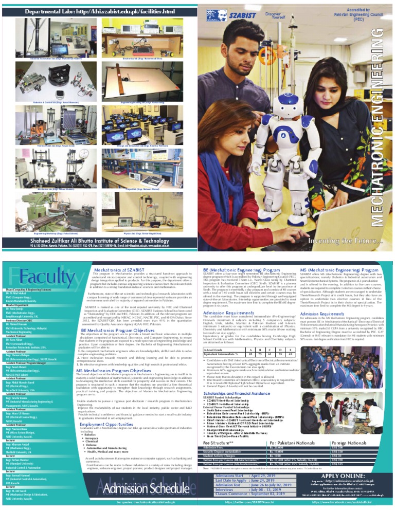 BE Mechatronics Brochure 2019 Final | PDF | Mechatronics | Engineering