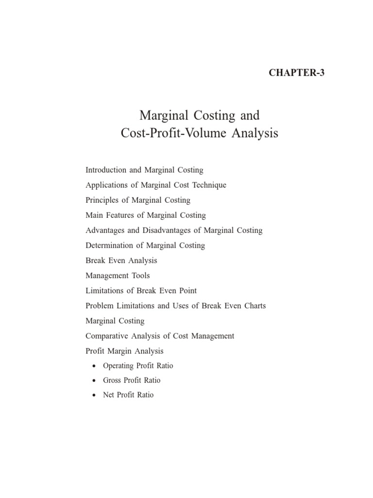 Marginal Costing PDF | PDF | Cost Accounting | Marginal Cost