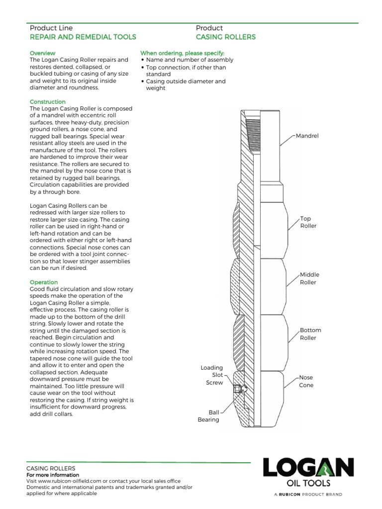 Restore Dented Casing with Logan Casing Rollers | PDF | Casing ...