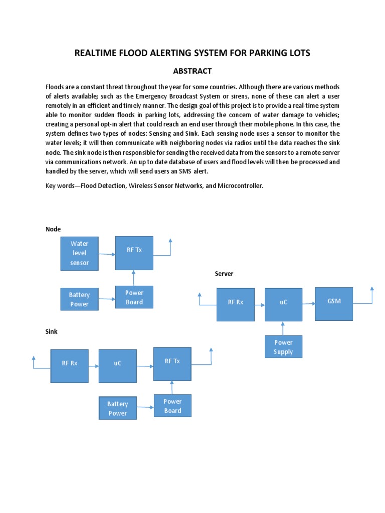Realtime Flood Alerting System For Parking Lots | PDF