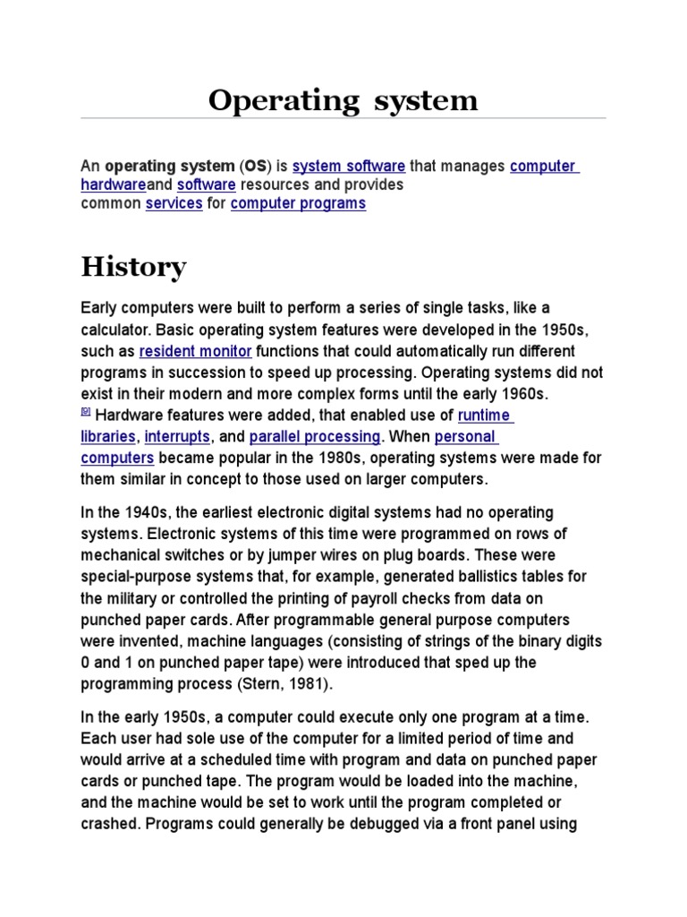 Operating System | PDF | Operating System | Linux