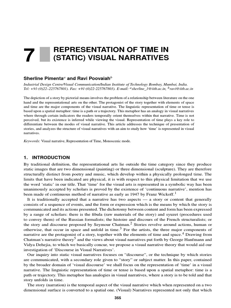 Representation of Time in Visual Narratives | PDF | Narrative | Perception