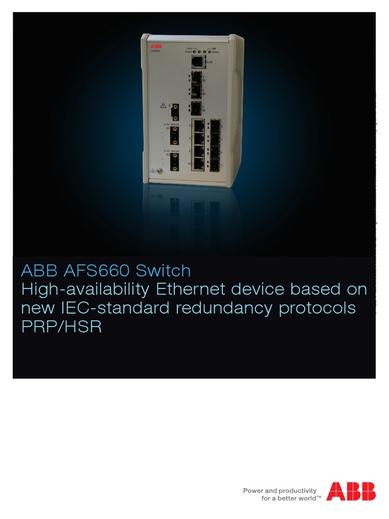 ABB AFS660 Switch: High-Availability Ethernet Device Based On New IEC ...