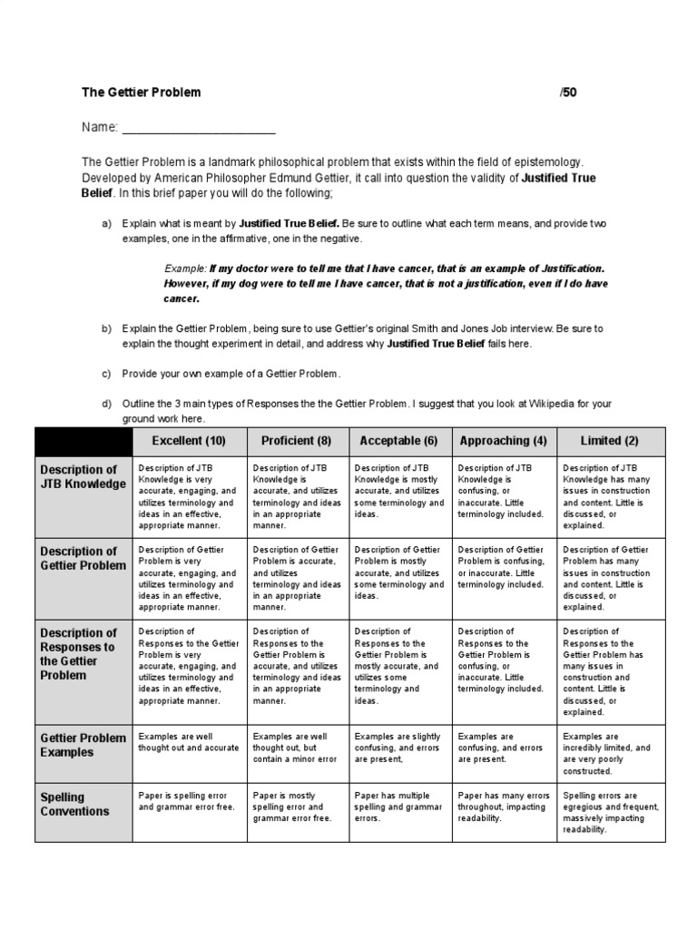 The Gettier Problem | PDF | Epistemology | Justification
