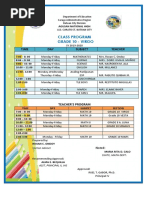 Sample-Class Program and Teachers Program | PDF | Educational ...