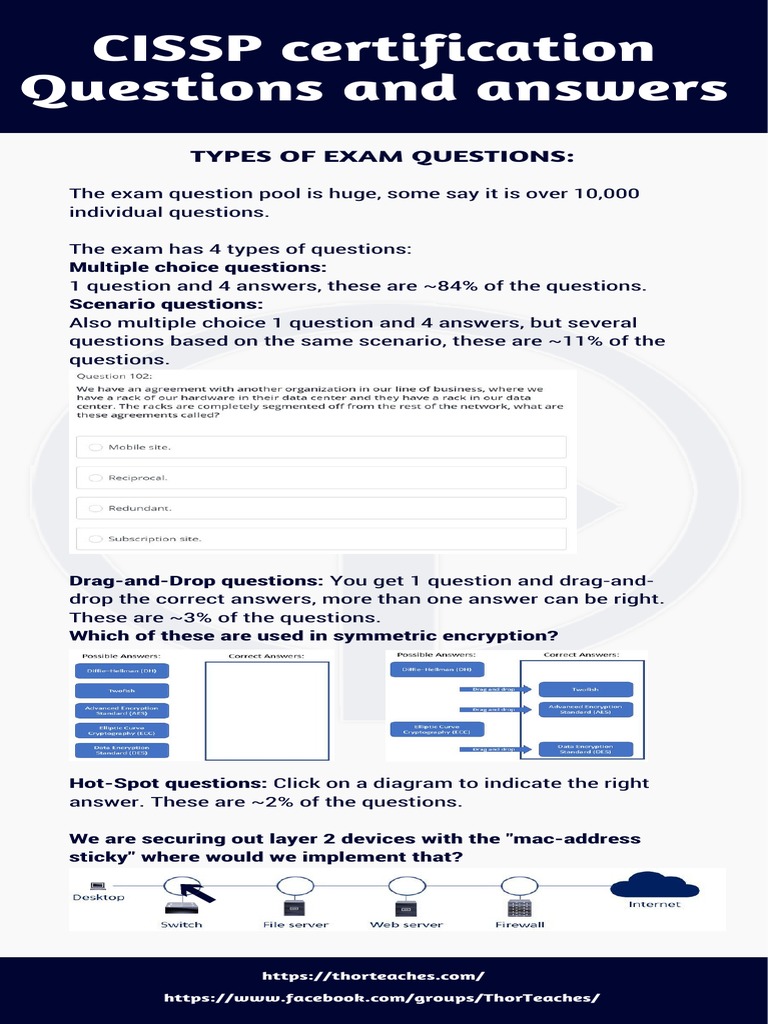 CISSP Certification - Types of Exam Questions | PDF