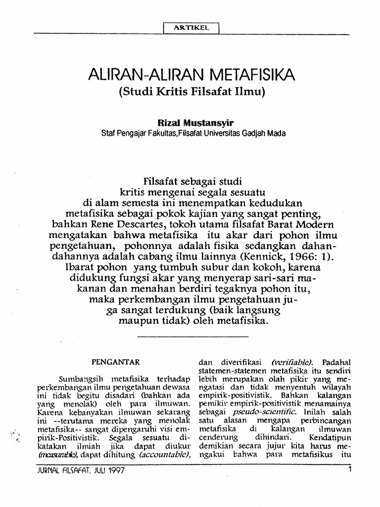 Metafisika PDF | PDF