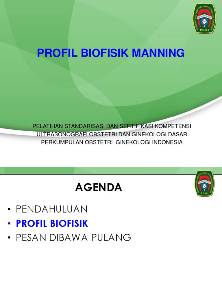 POGI, USG, 2014, Yogya, Profil Biofisik Manning | PDF | Kesehatan Holistik
