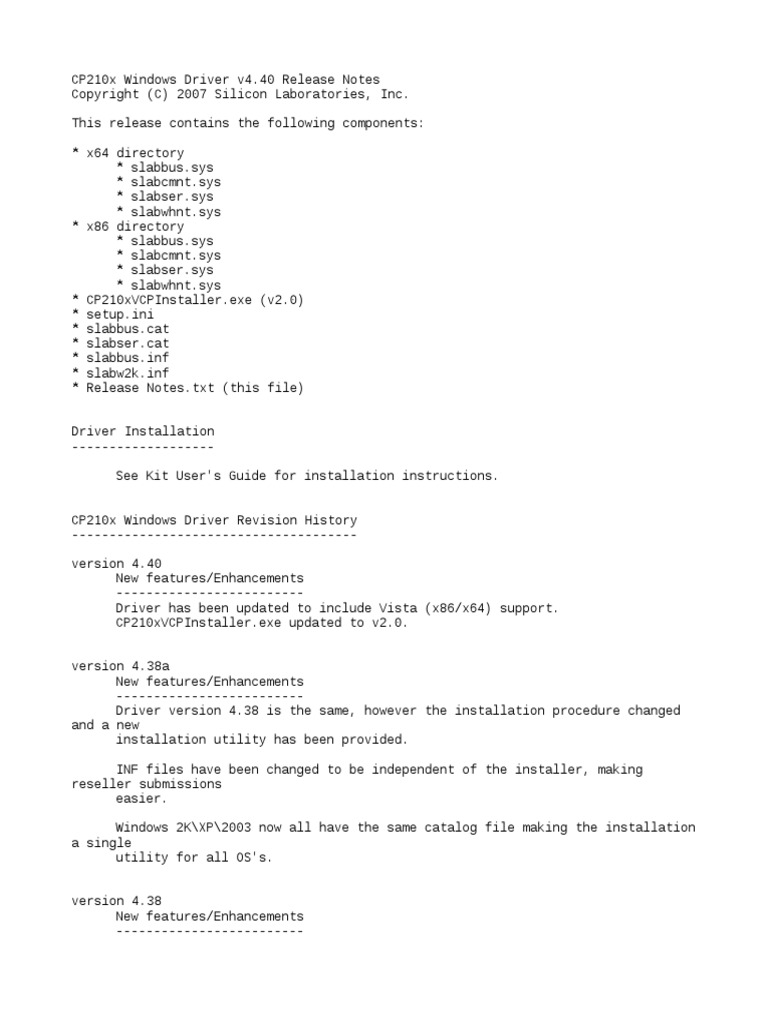 Release Notes | PDF | Windows Xp | Microsoft Windows
