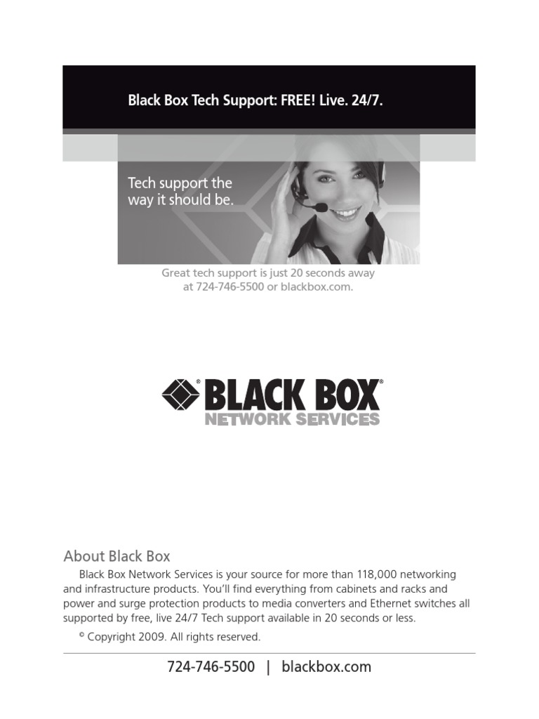 Black Box Tech Support: FREE! Live. 24/7 | PDF | Hdmi | Video
