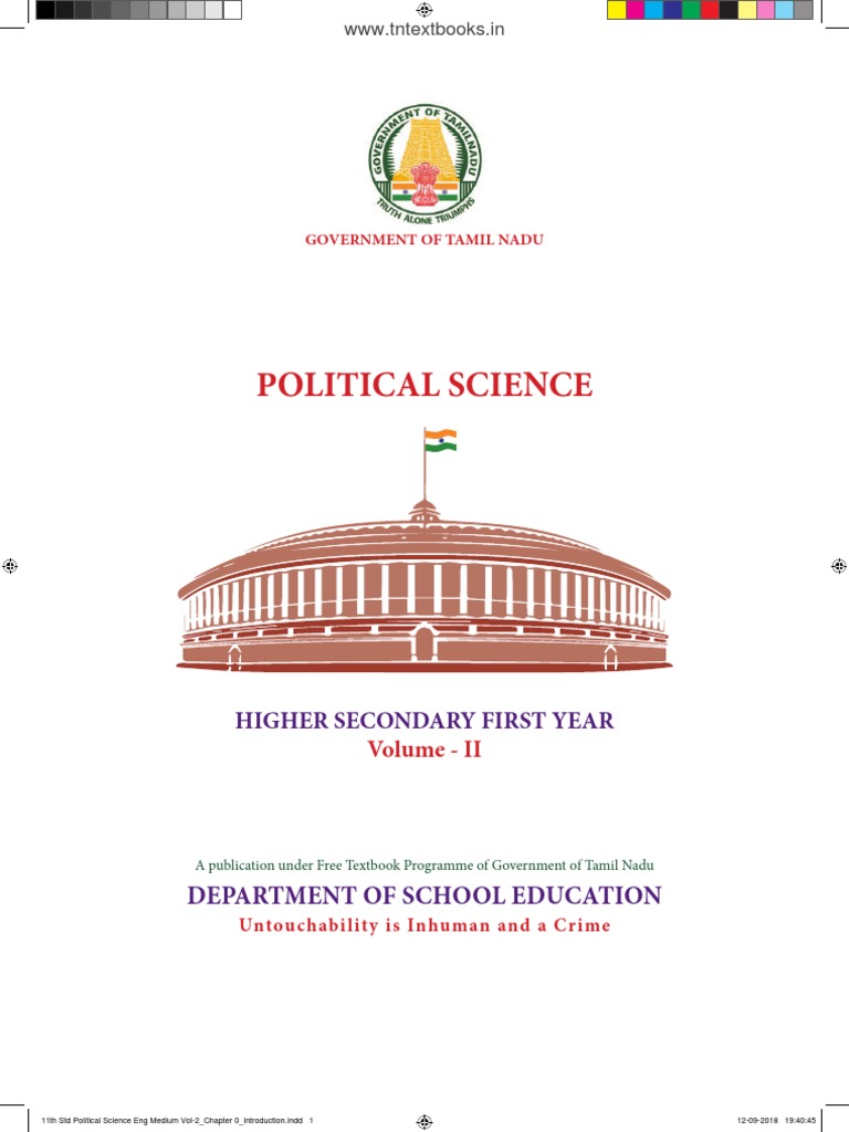 Political Science EM Vol-2 Tamil Medium | PDF | Test (Assessment) | Law ...