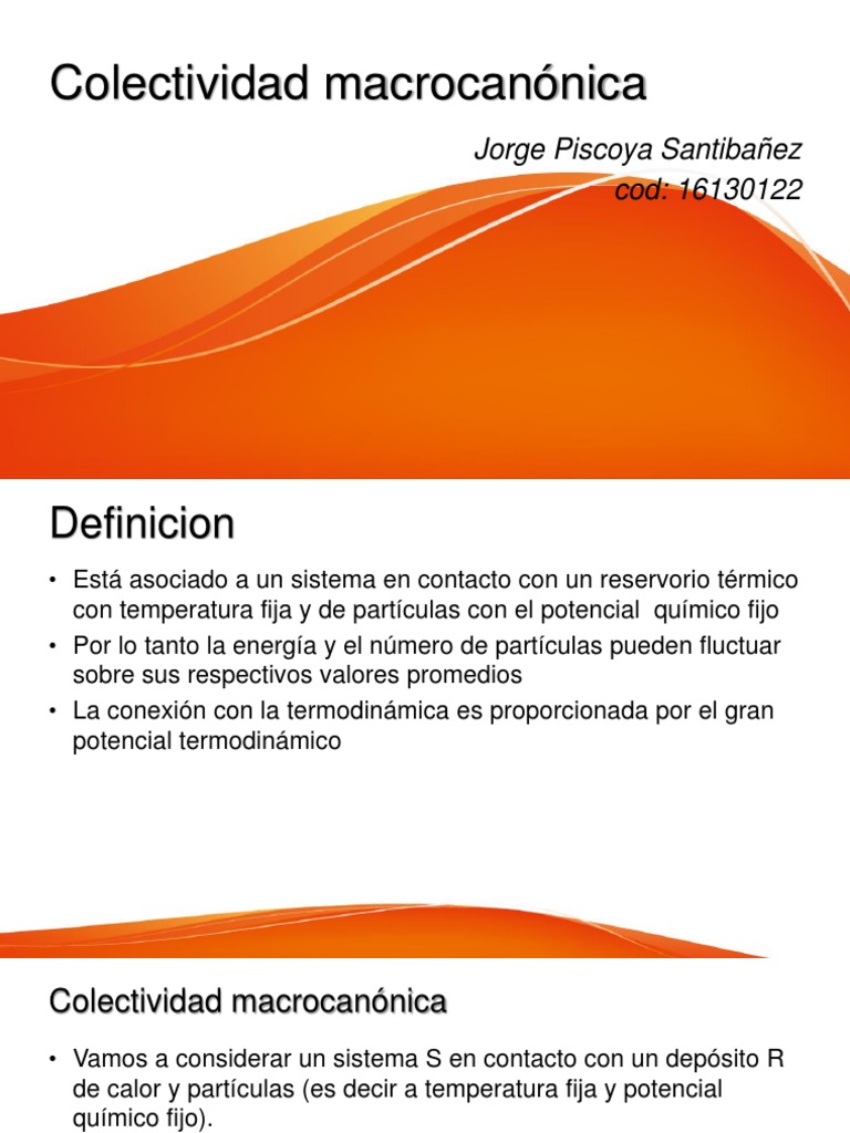 Colectividad Macrocanónica | PDF | Ciencia y matemáticas