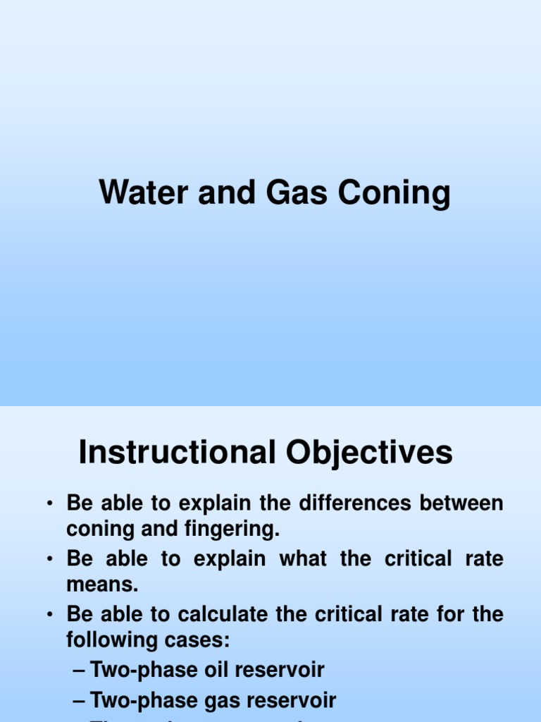 Understanding Water and Gas Coning | PDF | Petroleum Reservoir ...