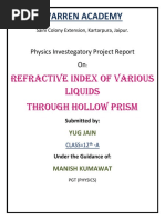 Hollow Prism - Physics Investigatory Project Class 12 CBSE | PDF ...