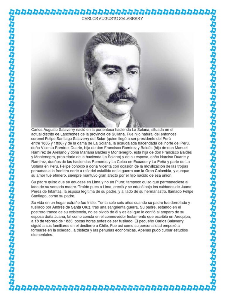 Biografía y Obras de Carlos Salaverry | PDF | Perú