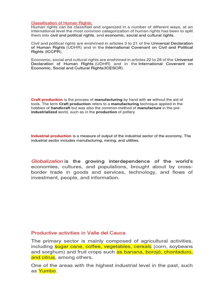 Classification of Human Rights | PDF | Human Rights | Responsibility To ...