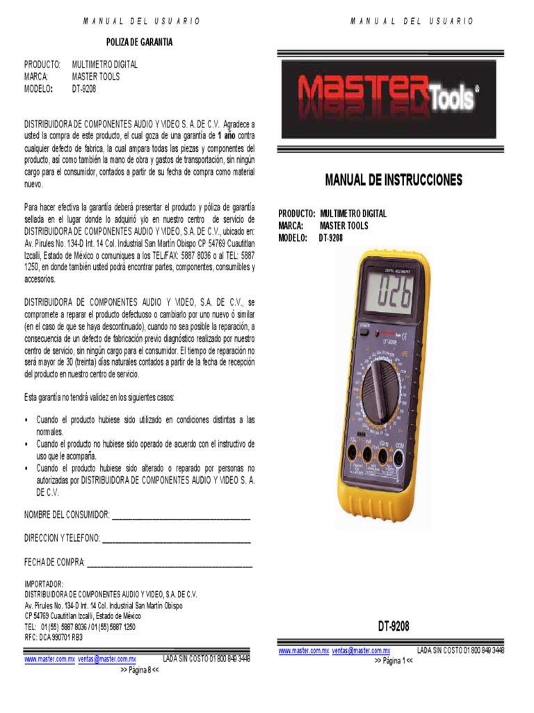 DT 9208 | PDF | Corriente continua | Transistor