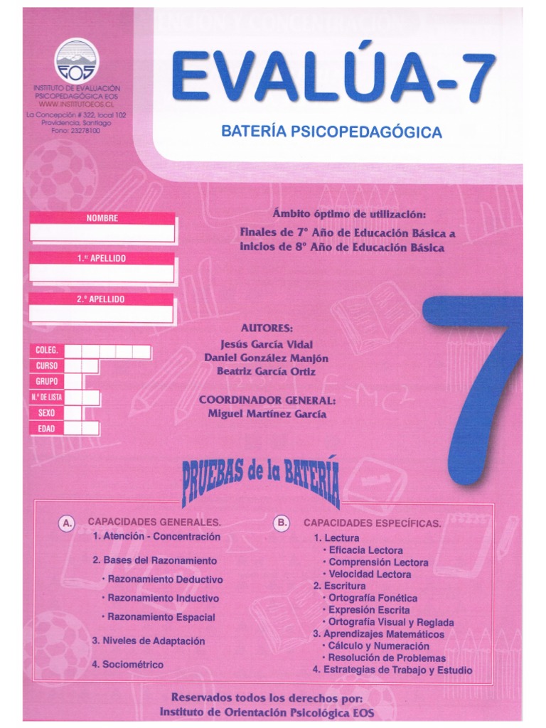 Protocolo Evalua 7 | PDF