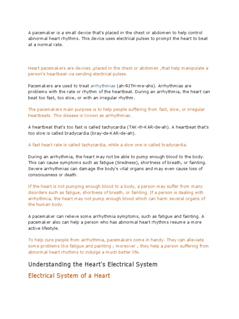 Pacemakers | PDF | Artificial Cardiac Pacemaker | Heart