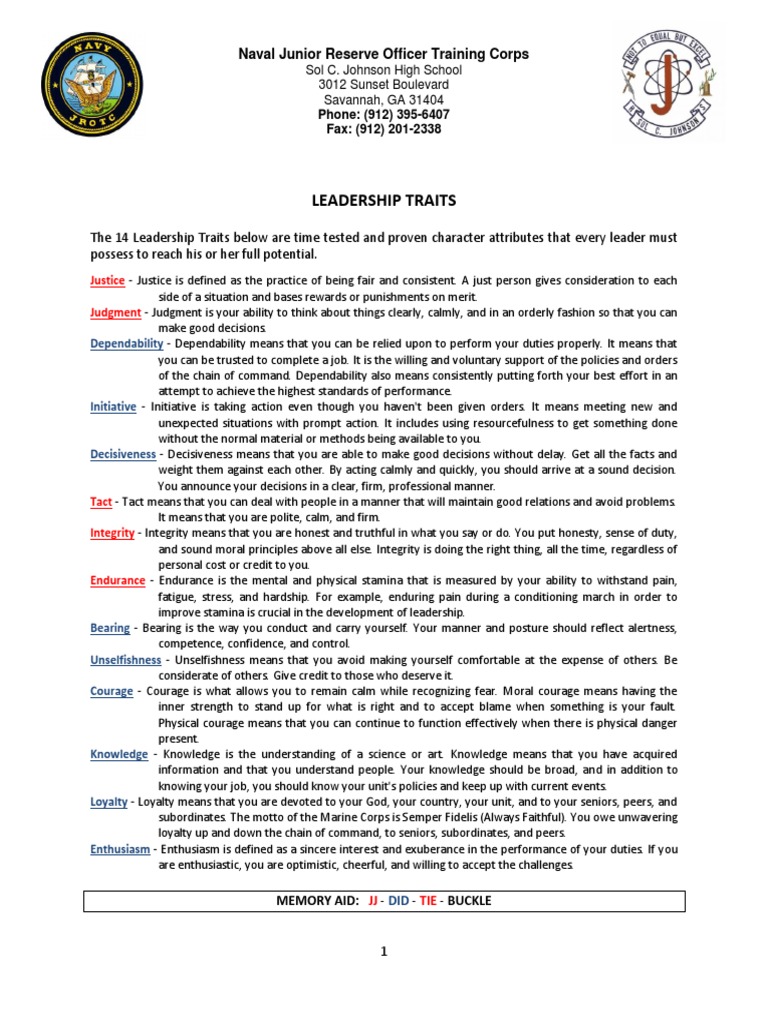 Leadership Traits PDF | Download Free PDF | Courage | Leadership