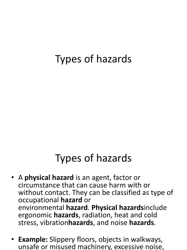 Types of Hazards | PDF | Hazards | Ionizing Radiation