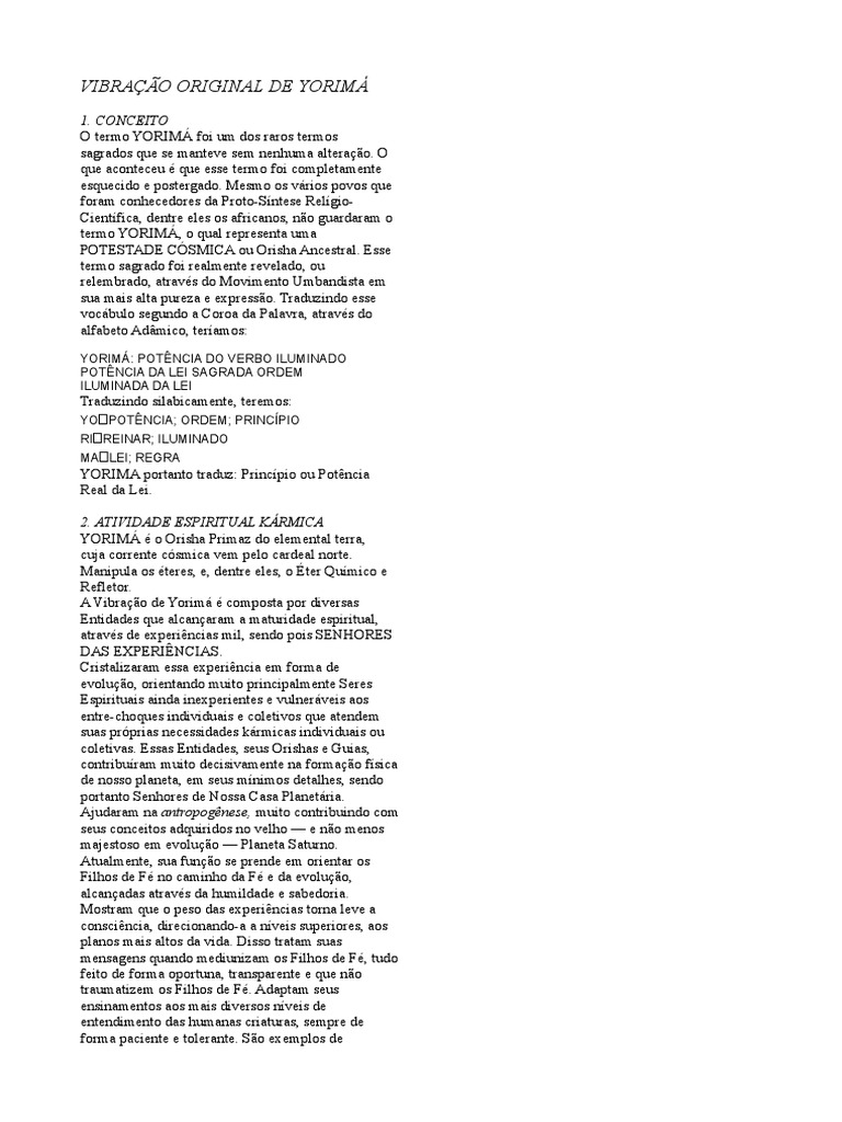 A Vibração Original de Yorimá: Uma Análise Detalhada da Corrente ...