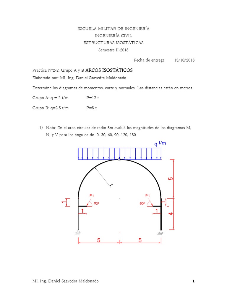P2-2 Arcos Estructuras Isostaticas | PDF
