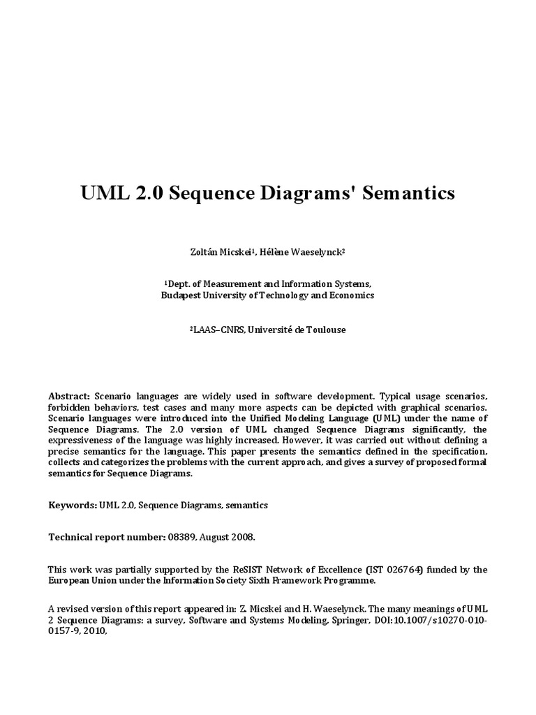 Uml Sd Semantics Pdf Parameter Computer Programming Unified Modeling Language