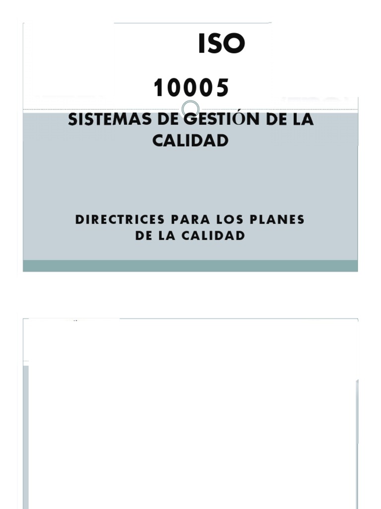 Directrices PLAN ISO 10005 PDF | PDF | Gestión de la calidad | Calidad ...