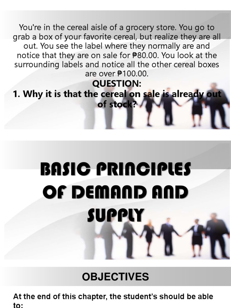 Principles of Demand and Supply Explained | PDF | Supply And Demand ...