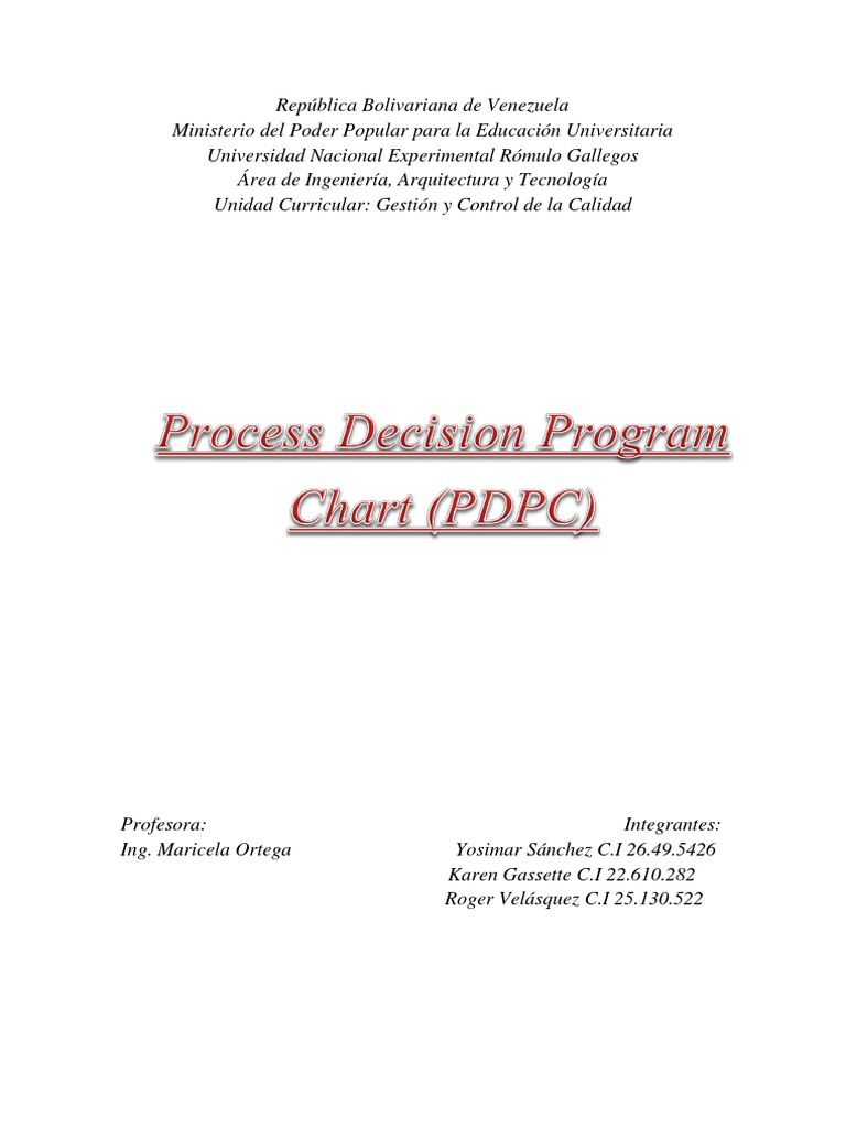 PDPC Control de Calidad | PDF | Calidad (comercial) | Planificación