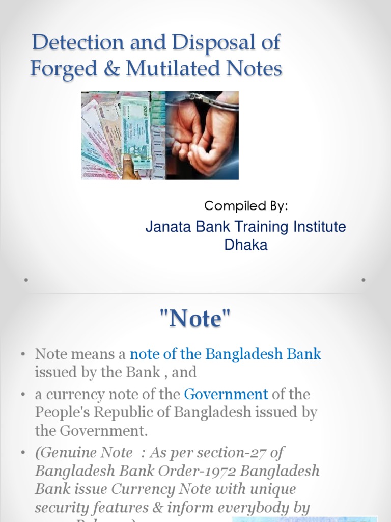 Forged and Mutilated Notes Policy | PDF | Banknote | Foreign Exchange ...
