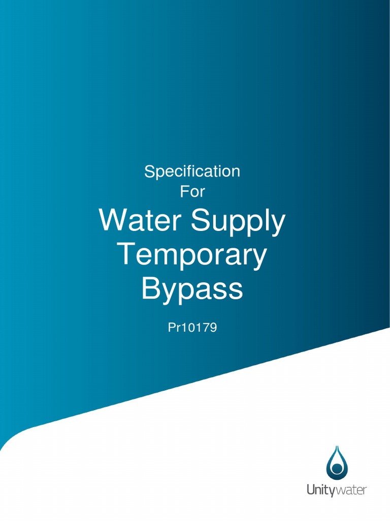Providing Potable Water: Technical Specifications for Temporary Water ...